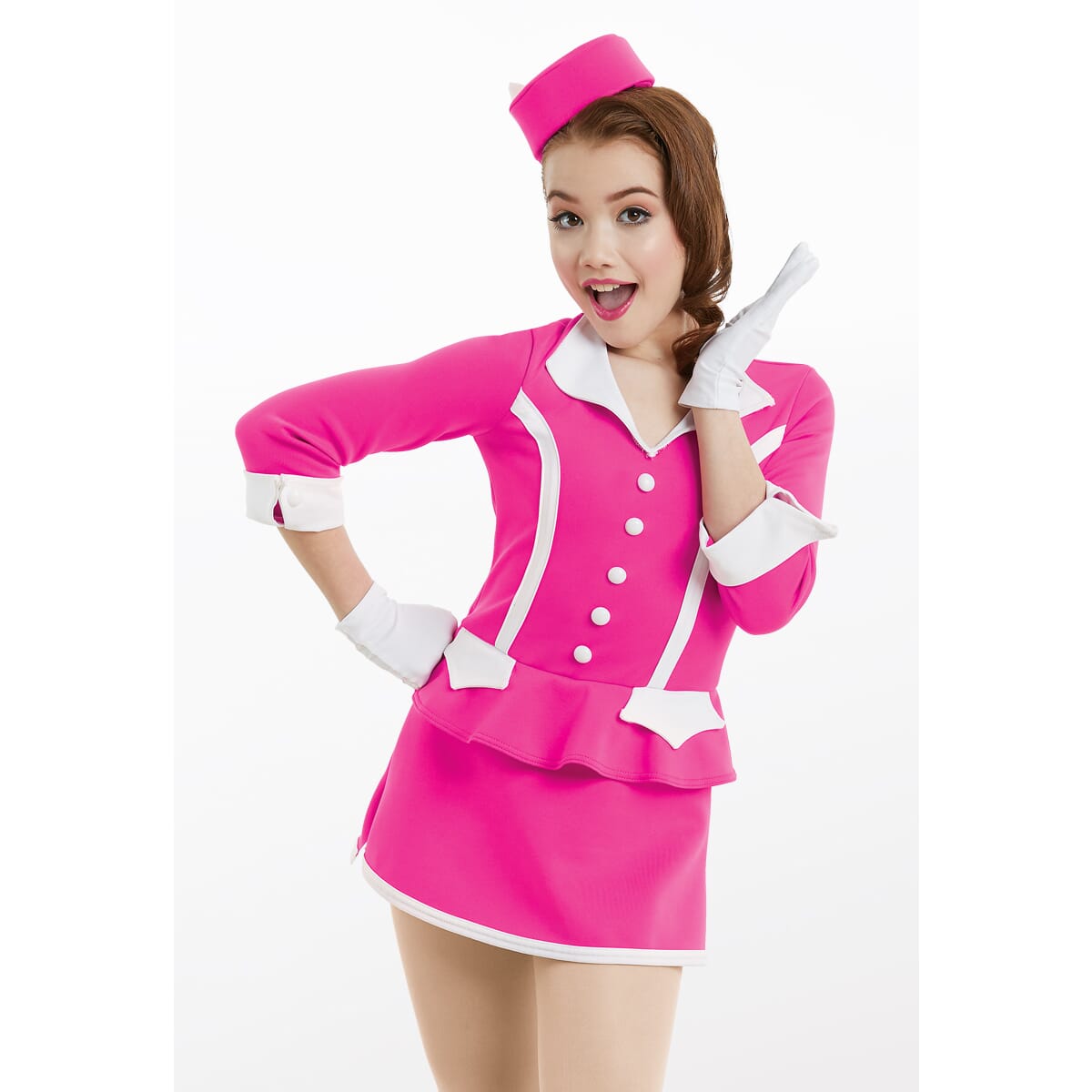 Hire Air Hostess Pink from Costume Source | Theme dance costume for hire