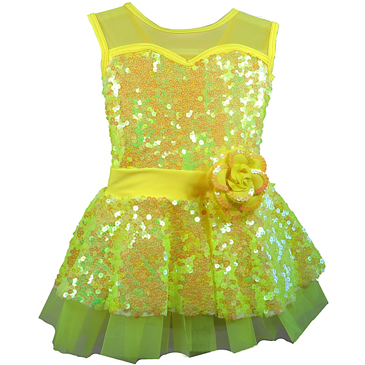 Hire Yellow Sequin Dress from Costume Source | Ballet dance costume for ...